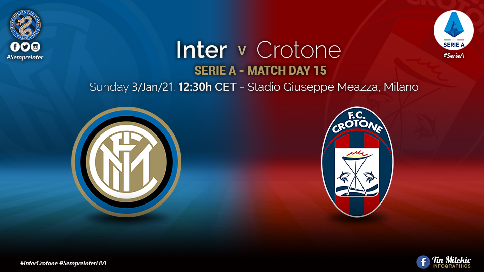 Official - Starting Lineups Inter Vs Crotone: Arturo Vidal Starts In ...