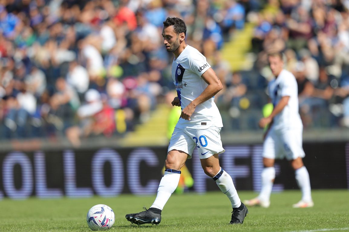 Hakan Calhanoglu celebrates 100 appearances for Inter Milan